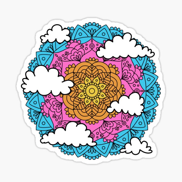 "Cloud Mandala" Sticker for Sale by julieerindesign | Redbubble