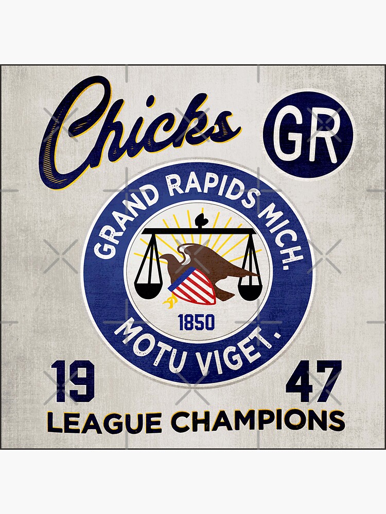 "Grand Rapids Chicks • AAGPBL Patch • Grand Rapids, Michigan" Sticker ...