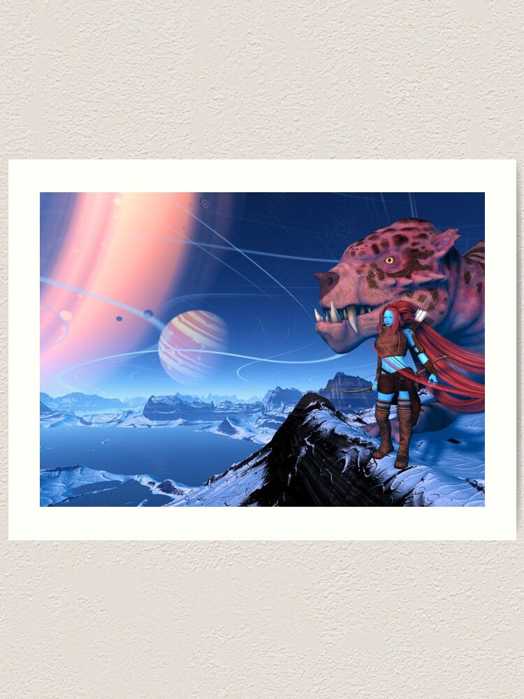 "Alien Girl" Art Print for Sale by tikirussy | Redbubble