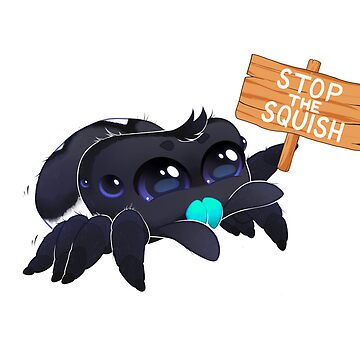 "Stop The Squish Jumping Spider" Sticker for Sale by AlsSpiderPals ...