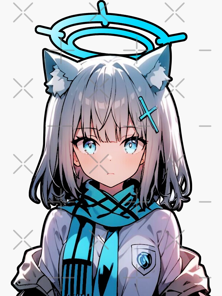 "Shiroko blue archive sticker Sunaookami Shiroko blue archive shirt ...
