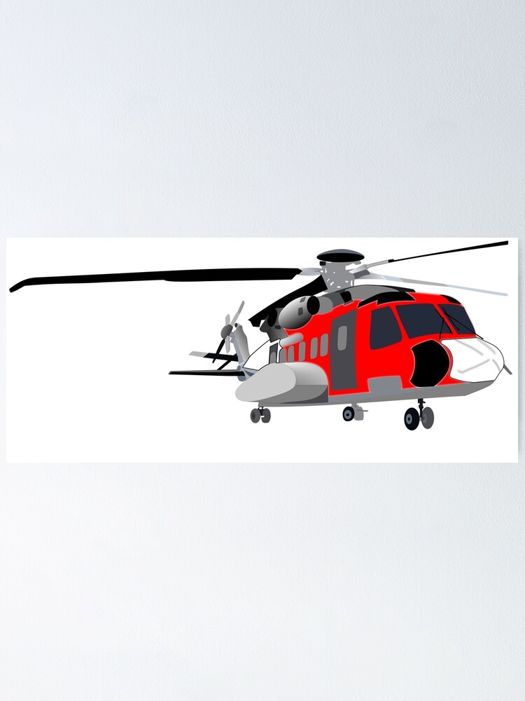 "Helicopter" Poster by Edxgar | Redbubble