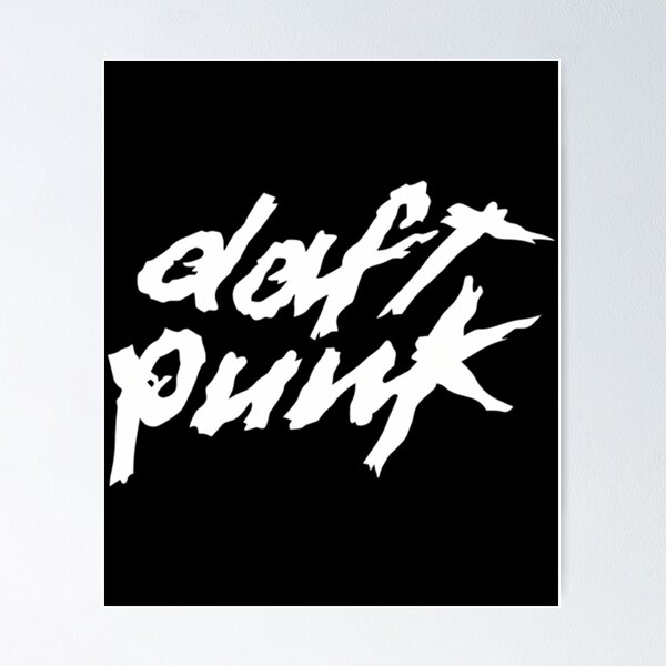 "white script logo daft" Poster by JimmyGre | Redbubble