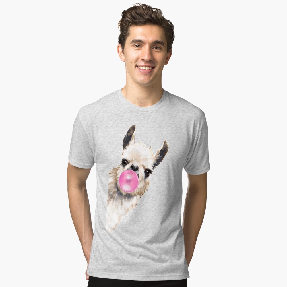 "Sneaky Llama with Bubble Gum" Poster for Sale by bignosework | Redbubble