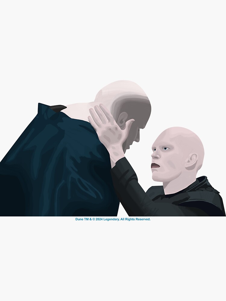 "Feyd-Rautha Harkonnen and Baron Harkonnen Dune 2 Kiss" Sticker for ...