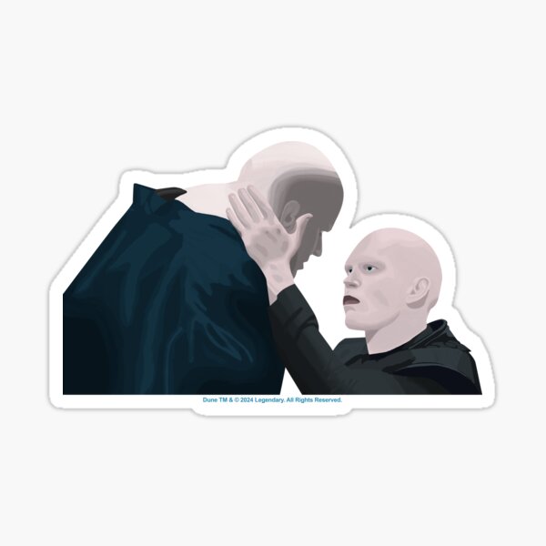 "Feyd-Rautha Harkonnen and Baron Harkonnen Dune 2 Kiss" Sticker for ...