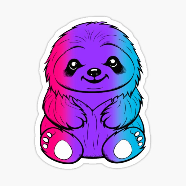 "Cute Androgynous Pride Flag Sloth, Subtle Kawaii Androgynous Sloth ...