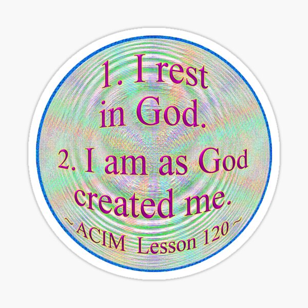"ACIM Lesson 120 Review" Sticker for Sale by ACIM-LOVE | Redbubble