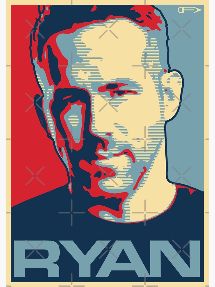 "Ryan" Sticker for Sale by DAFTFISH | Redbubble