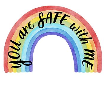 "LGBT SAFE You are safe with me" Sticker for Sale by Aleksandra Czarny ...