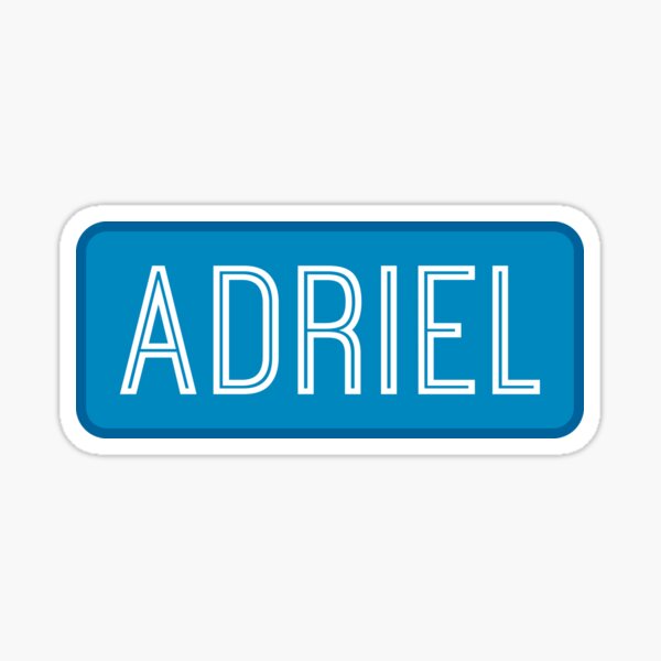 Pegatina for Sale con la obra «Nombre Adriel» de jeallan | Redbubble