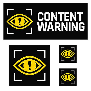 "Content Warning Logo Sticker Pack (High Res)" Sticker for Sale by ...