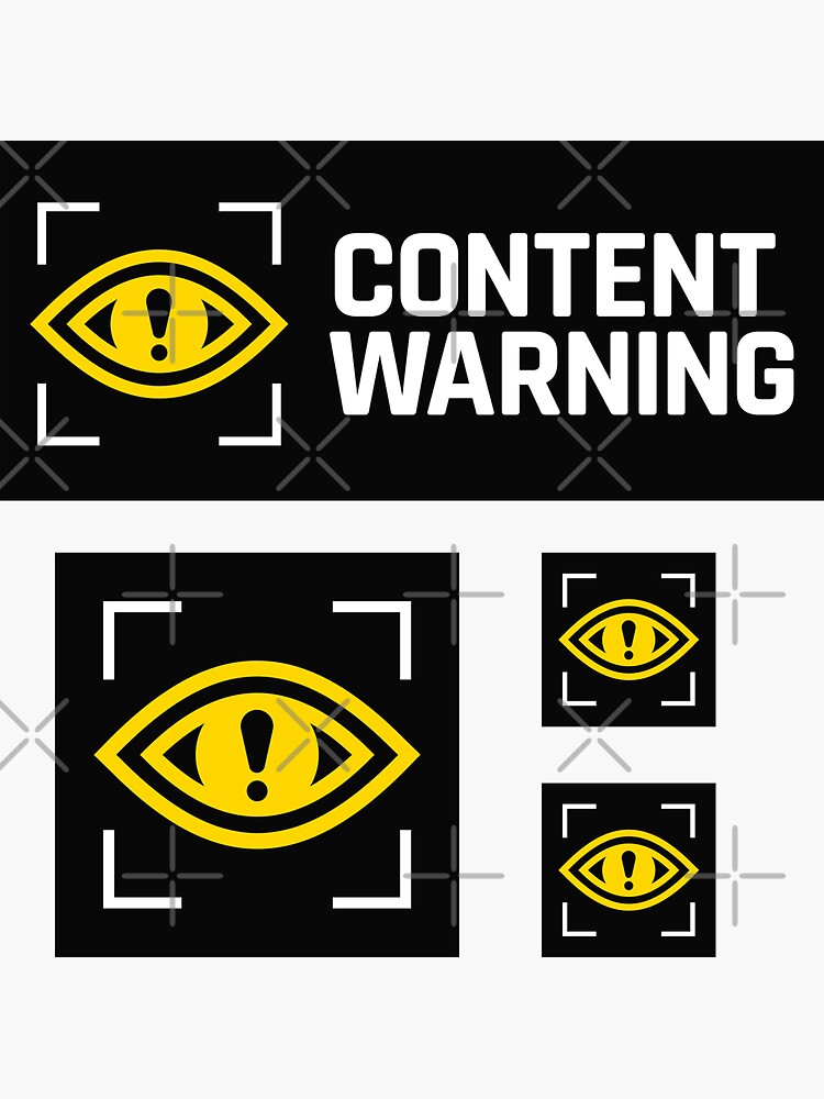 "Content Warning Logo Sticker Pack (High Res)" Sticker for Sale by ...