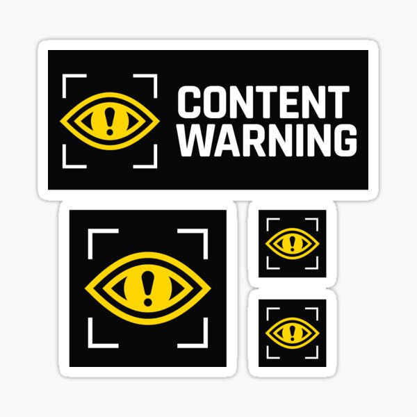 "Content Warning Logo Sticker Pack (High Res)" Sticker for Sale by ...