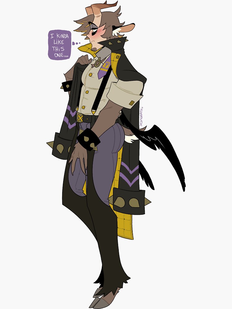 "Hazbin Hotel Sinner Adam Husk Clothes" Sticker for Sale by Dedmerath ...