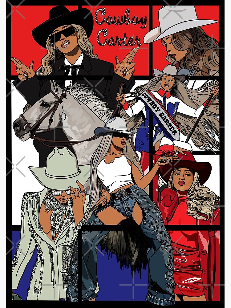 "Beyonce Cowboy Carter (Black Trim)" Poster for Sale by Seconya | Redbubble