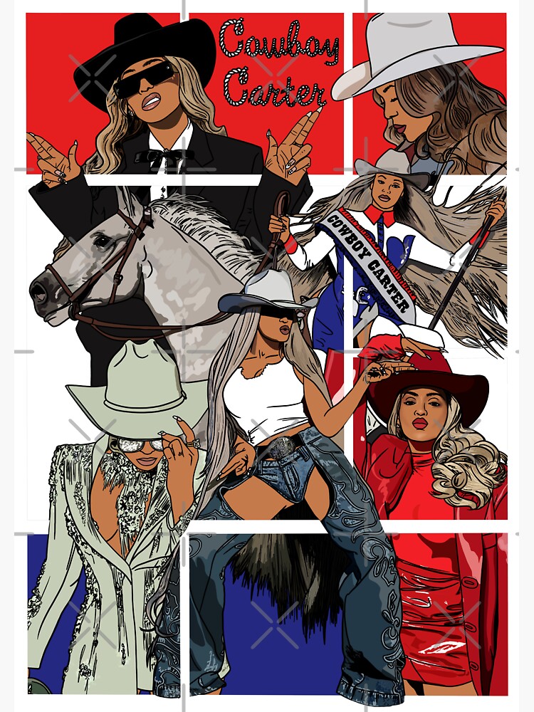 Beyonce Cowboy Carter Sticker, Cowboy Carter Sticker sold by Nude ...