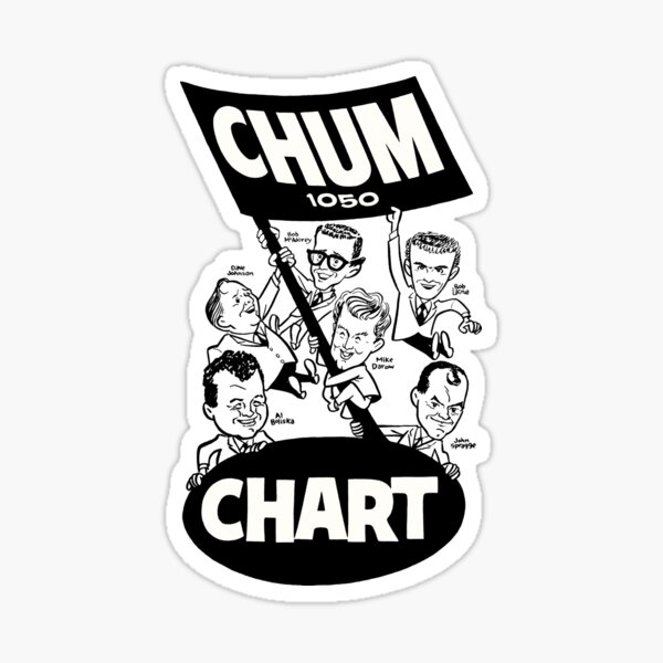 "1050 CHUM CHART" Sticker for Sale by TREVORSNEWEST | Redbubble