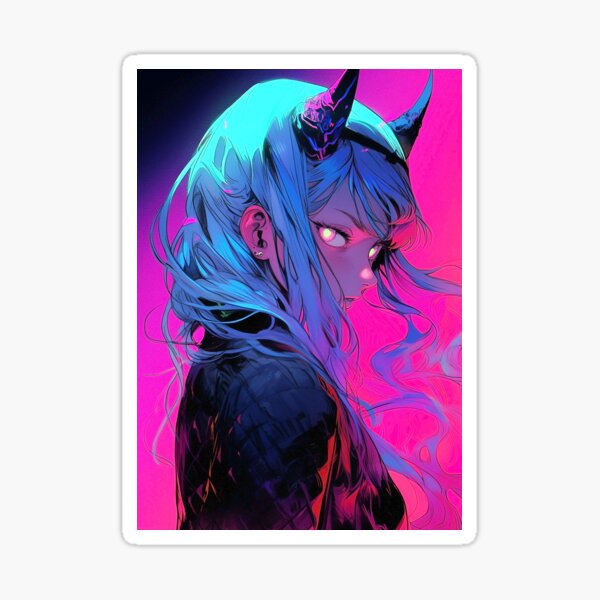 "Succubus girl anime" Sticker for Sale by iWallGlow | Redbubble