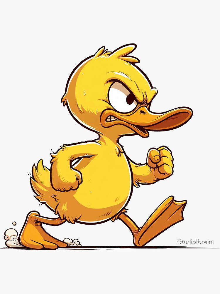 "Angry Duck" Sticker for Sale by StudioIbraim | Redbubble
