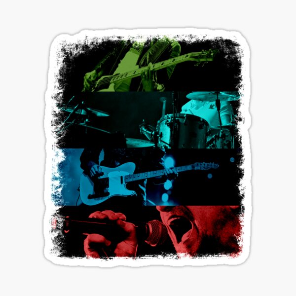 "u2 full band" Sticker for Sale by clad63 | Redbubble
