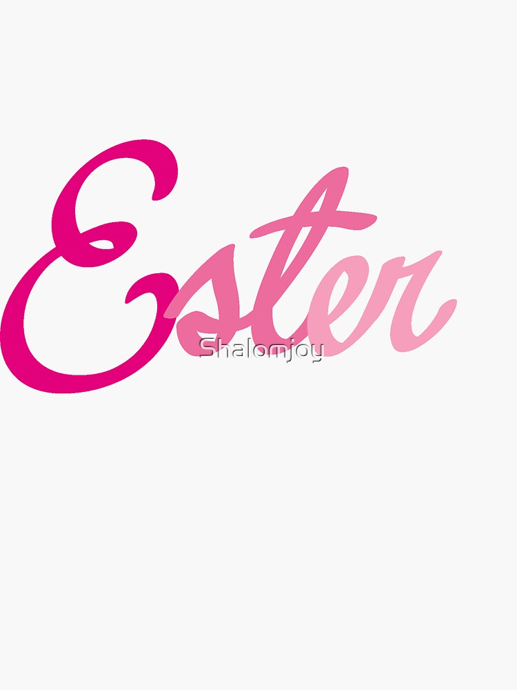 "Ester" Sticker for Sale by Shalomjoy | Redbubble