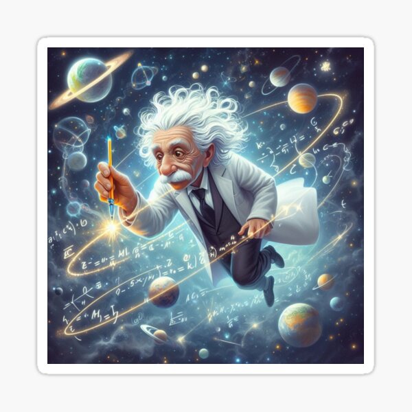 "Albert Einstein " Sticker for Sale by sevenmountains | Redbubble