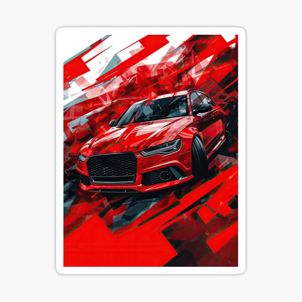 "RS6 Creative Modern Abstract Cover Art" Sticker for Sale by R3d Cars ...