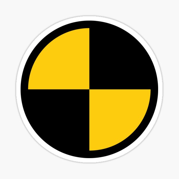 "Crash Test Symbol" Sticker for Sale by avperth | Redbubble