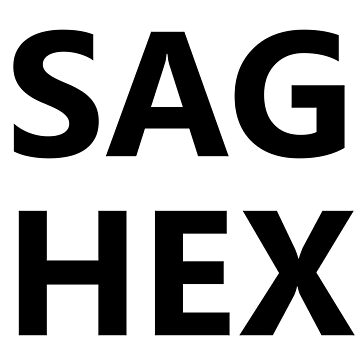 "SAG HEX (Black Text)" Sticker for Sale by SOVLLESS | Redbubble