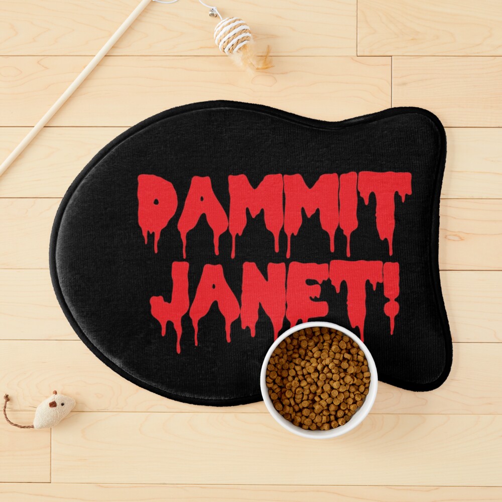 "Dammit Janet Horror Film Dripping Blood" Sticker for Sale by ...