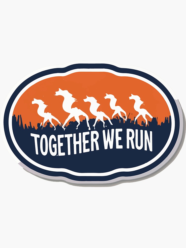 "Together We Run - Bronco Herd Silhouette" Sticker for Sale by NiftyWrx ...
