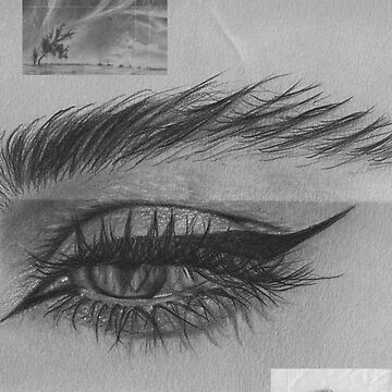 "Eye drawing, collage" Sticker by Elafiruze23 | Redbubble