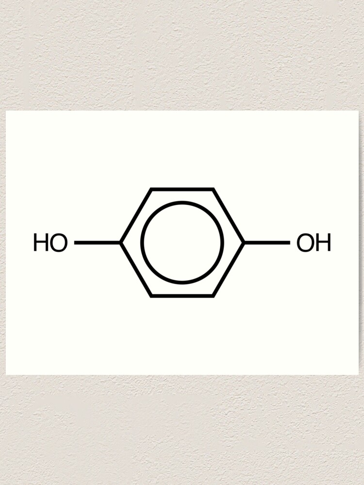 "Hydroquinone Chemical Molecule Structure" Art Print by Girih | Redbubble