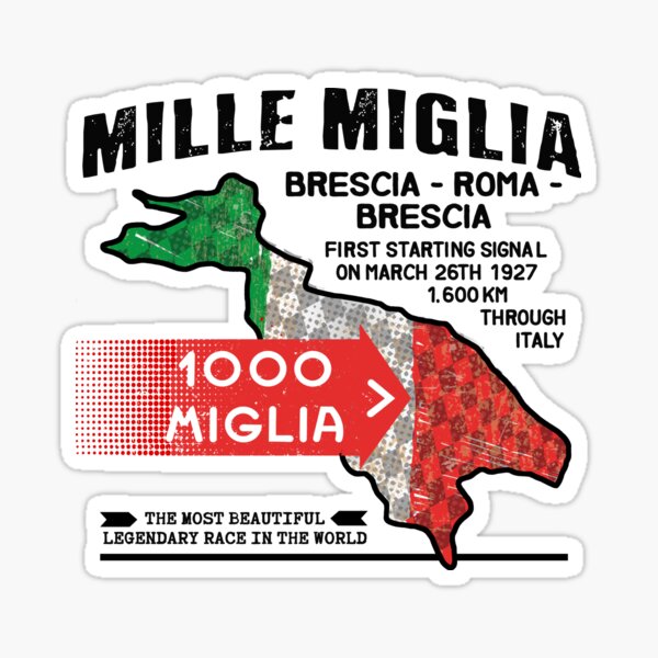"Mille Miglia Racing experience" Sticker by navarraspain | Redbubble