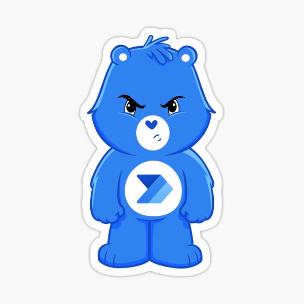 "Power Automate Bear" Sticker for Sale by carebear4hire | Redbubble