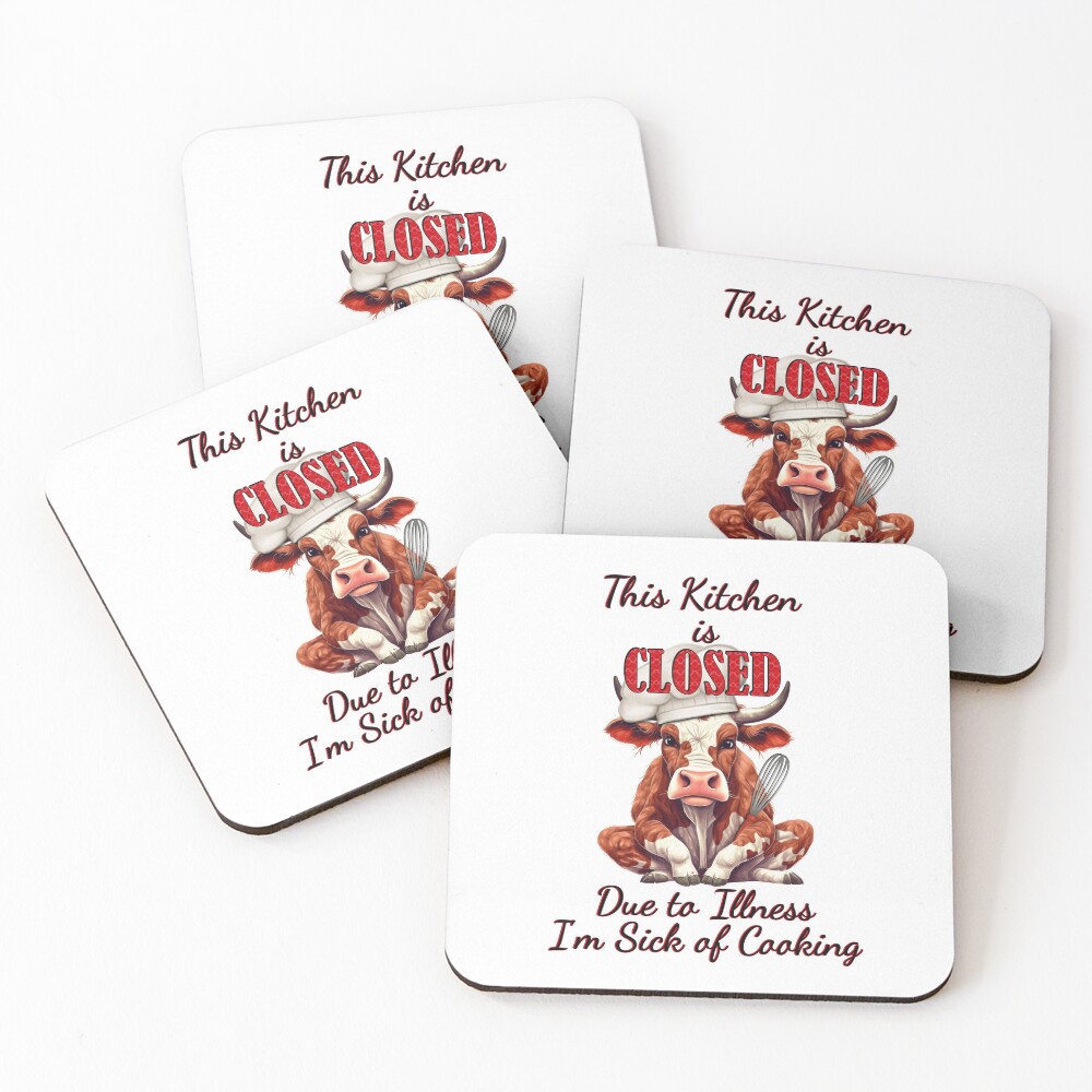 "This Kitchen Is Closed" Sticker for Sale by MyHeartByHands | Redbubble
