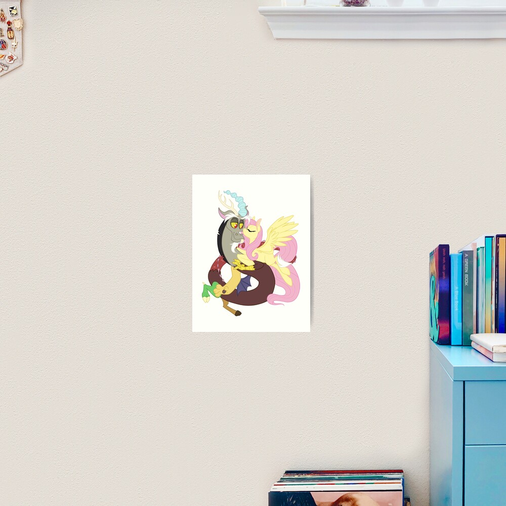 "Beauty and the Beast - Discord and Fluttershy MLP:FIM" Art Print by ...