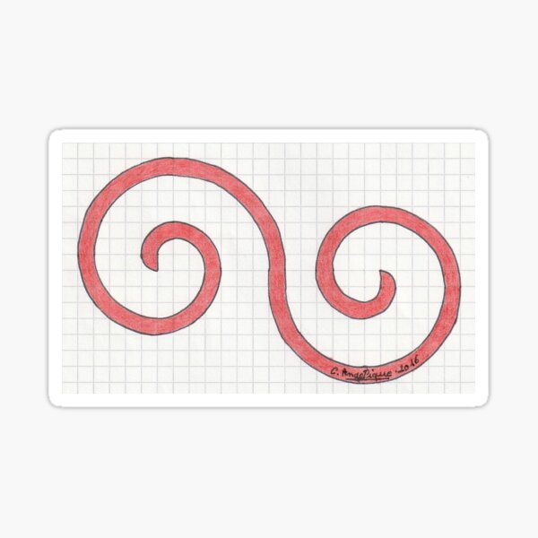 "simple spiral" Sticker for Sale by nounouangelique | Redbubble