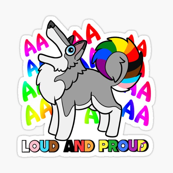 "Loud and proud husky" Sticker for Sale by Beeps-Creatures | Redbubble