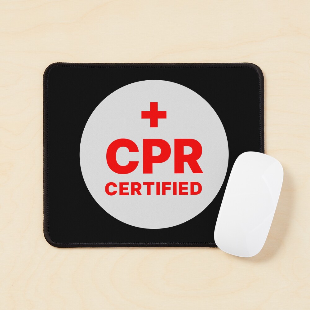 "CPR Certified first aid aed plus sign " Sticker for Sale by ...