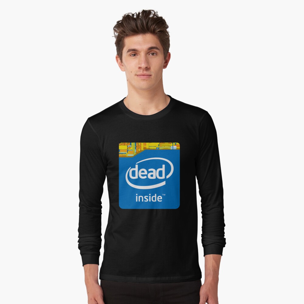 "Intel Dead Inside Meme" Sticker for Sale by MeccaSEl | Redbubble