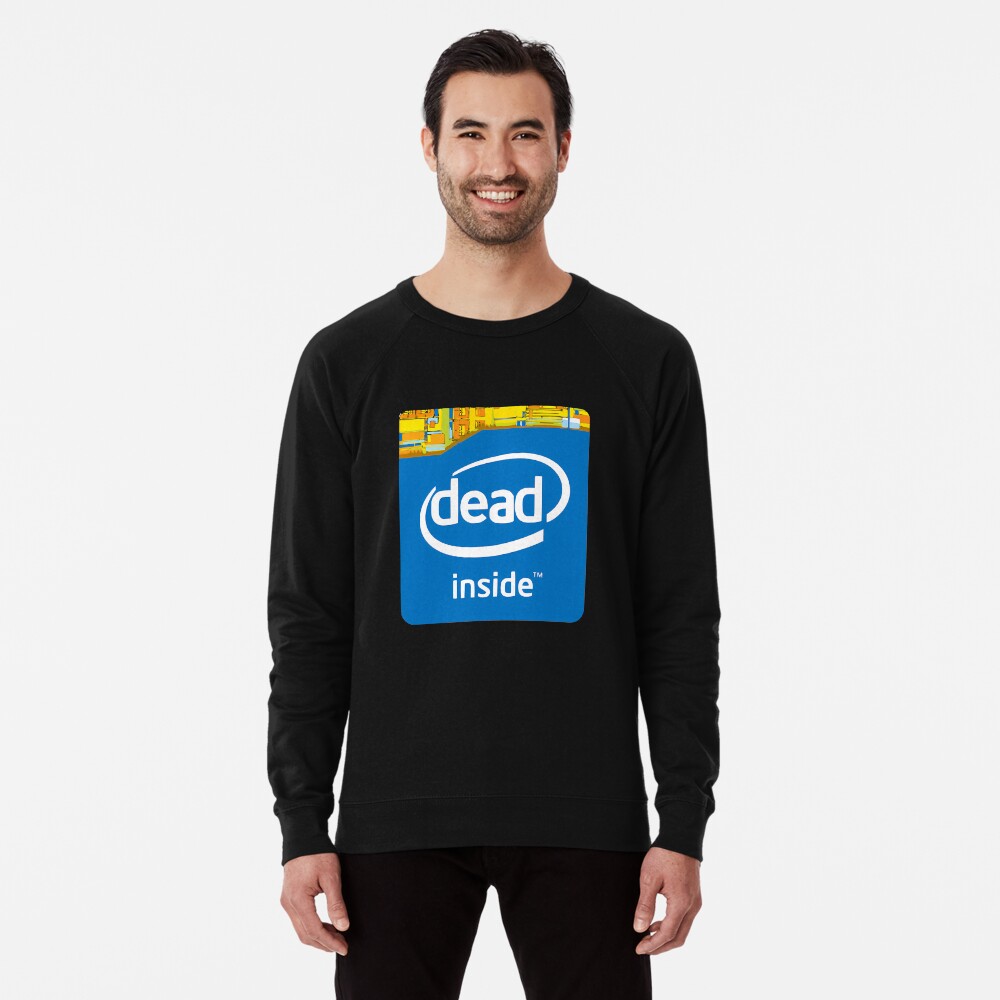"Intel Dead Inside Meme" Sticker for Sale by MeccaSEl | Redbubble