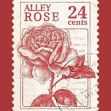 "alley rose stamp" Sticker by Sloppily ' | Redbubble
