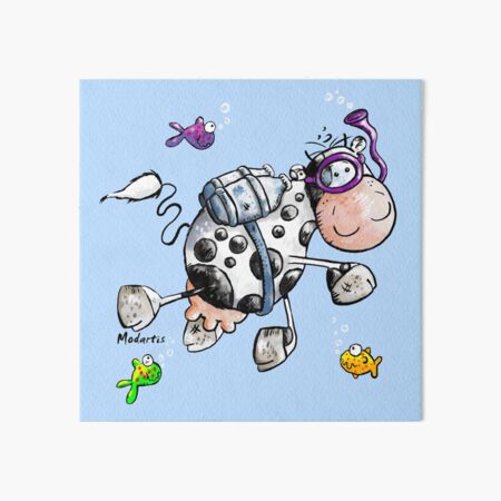 "Diving cow" Art Board Print by modartis | Redbubble