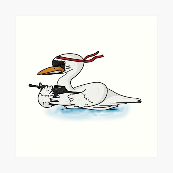 Bird With Gun Art Prints | Redbubble