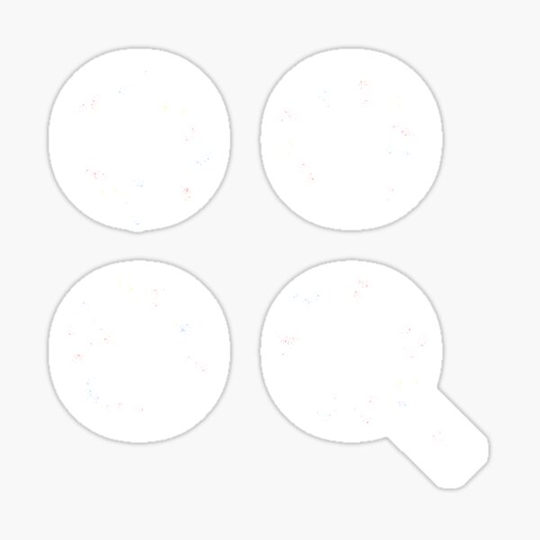 "Multiple White Circles Graphic | Minimalist Circle Design" Sticker for ...