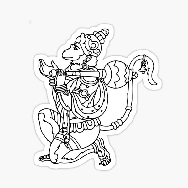 "Hanuman Ji" Sticker for Sale by newtotem | Redbubble