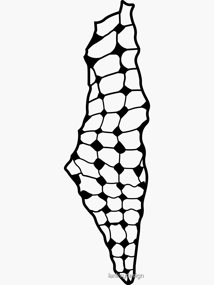 "Palestine Map" Sticker for Sale by lanksydesign | Redbubble