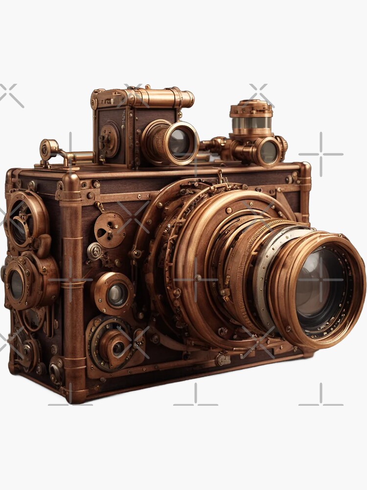 "Steampunk Camera, Over Complicated Design" Sticker for Sale by Burn ...